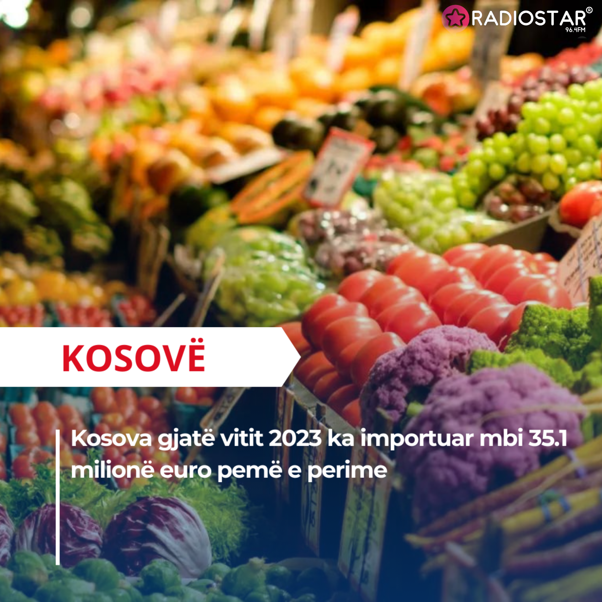 Kosova gjatë vitit 2023 ka importuar mbi 35.1 milionë euro pemë e ...