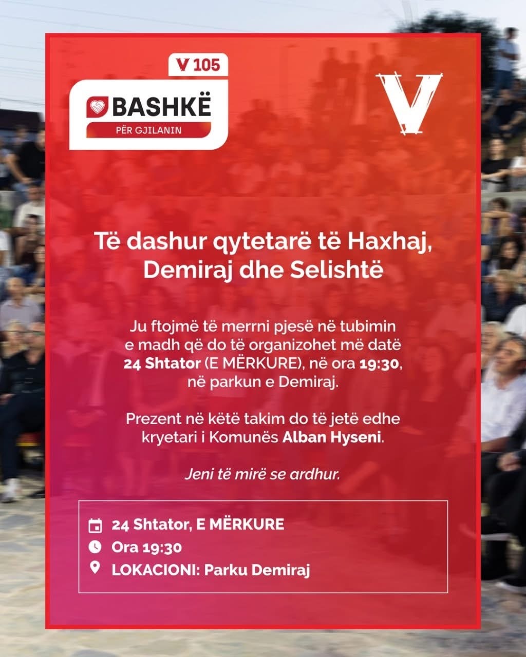 Vetëvendosje nesër me tubim në Haxhaj, Demiraj dhe Selishtë – RADIO ...